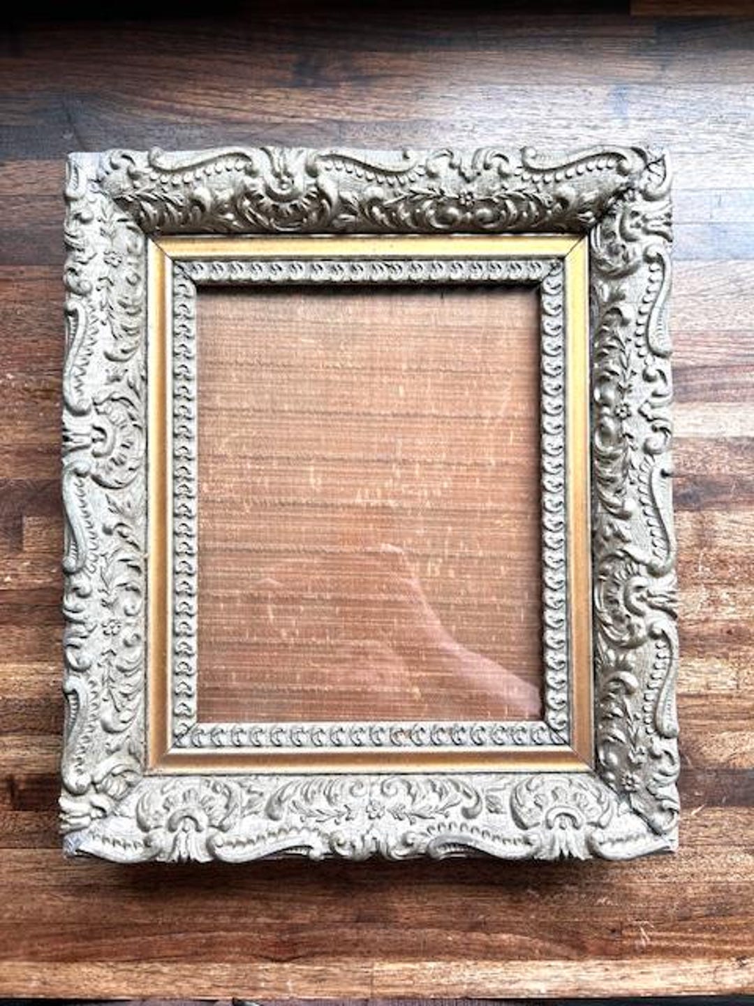Antique 8 X 10 Silver Wood Ornate Picture Frame - Etsy
