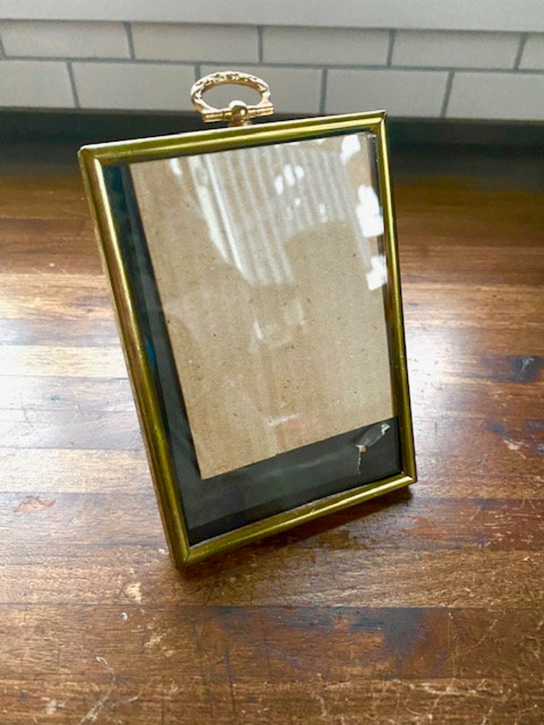 Vintage 3.5 X 5 Brass Metal Picture Frame - Etsy