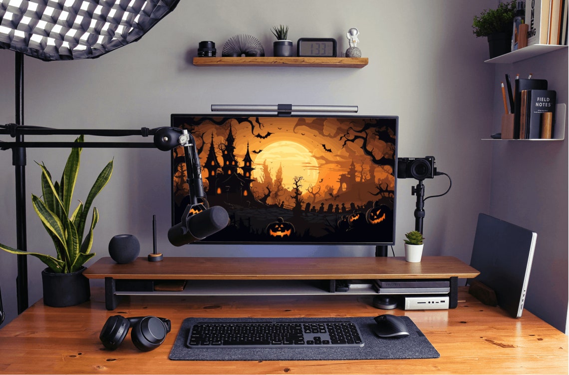 Halloween Night Desktop Wallpaper Moonlit Haunting for Computers ...