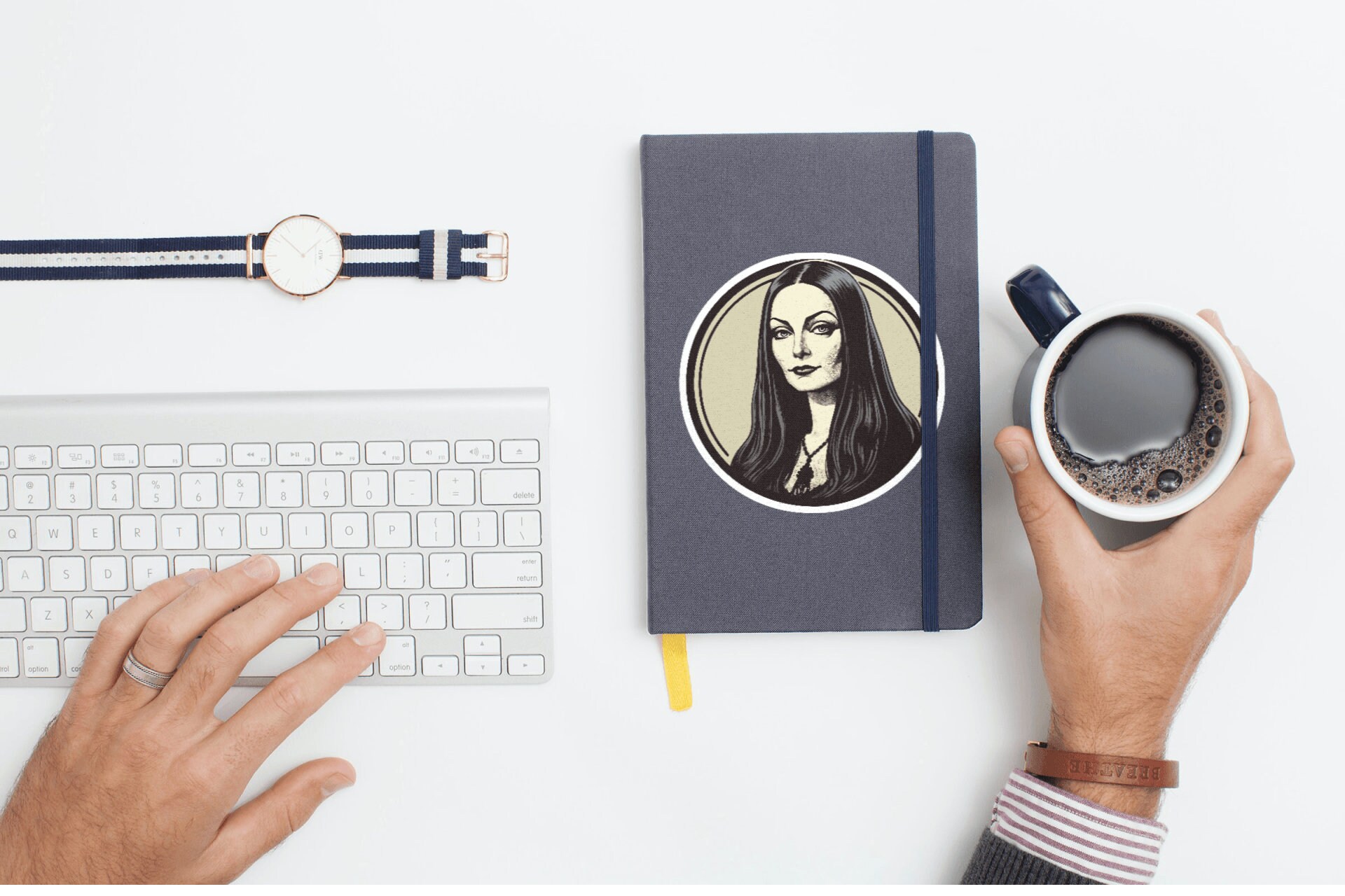 Classic Morticia Addams Sticker - Iconic Gothic Matriarch Decal - Etsy