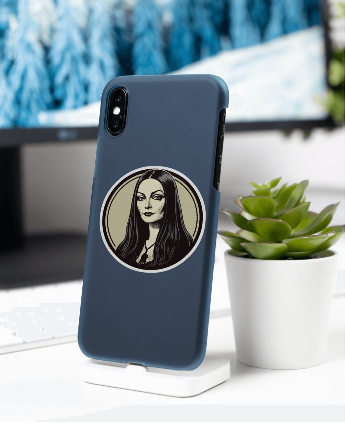 Classic Morticia Addams Sticker - Iconic Gothic Matriarch Decal - Etsy