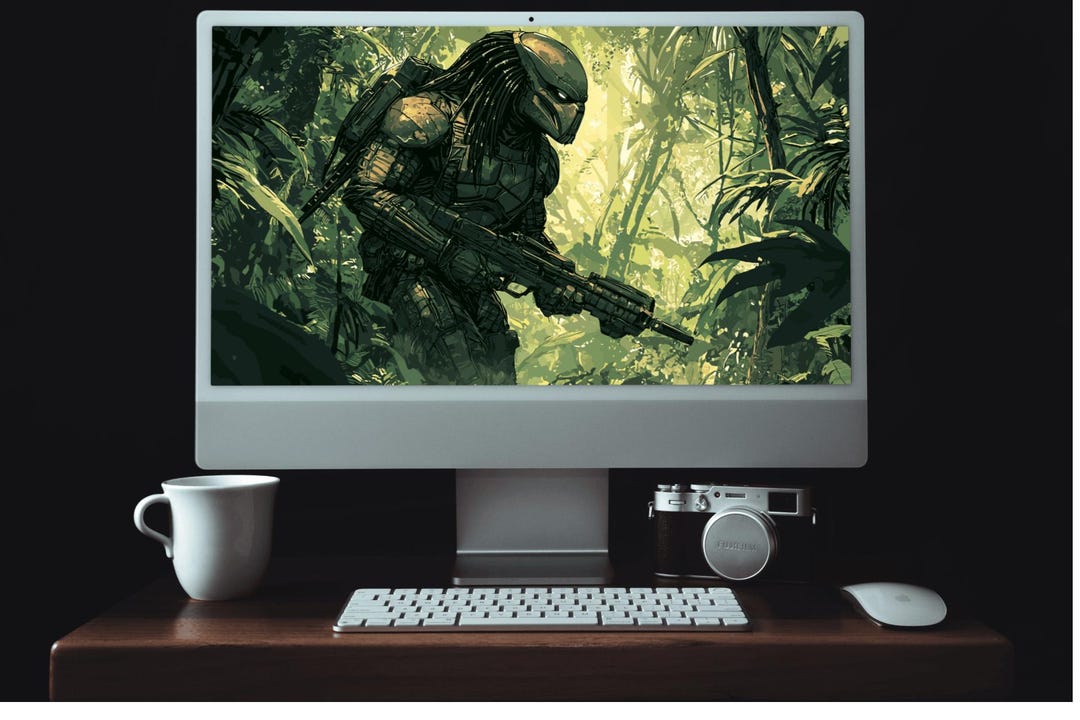 Jungle Stalker - Stealth Hunter Wallpaper, Alien Ambush Design - Etsy