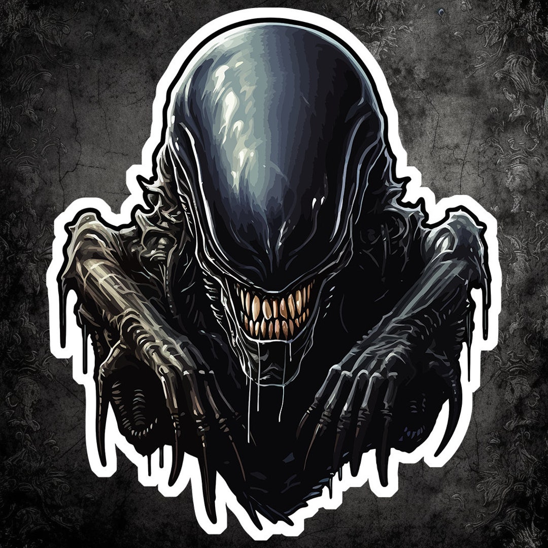 Halloween Xenomorph Sticker - Creep Out Your Space - Etsy