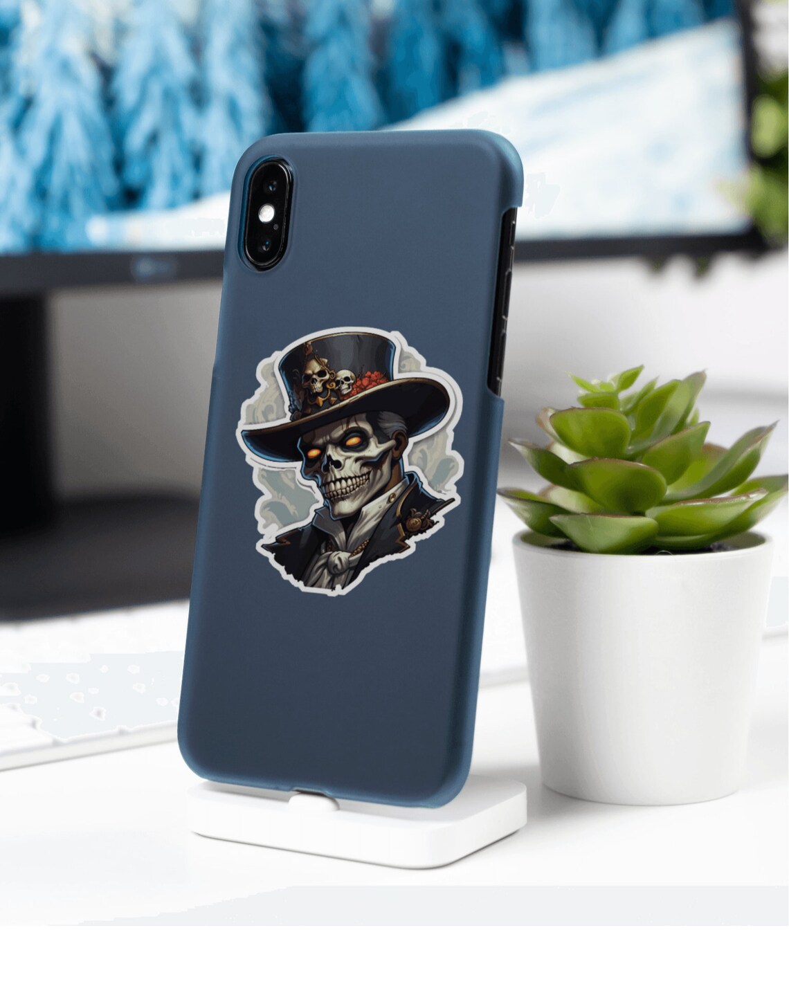 Halloween Baron Samedi Voodoo Sticker - Mystic Smite Decor - Etsy