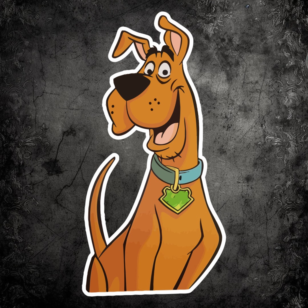 Mystery Machine's Finest Scooby Doo Sticker, Cartoon Canine Adventure ...