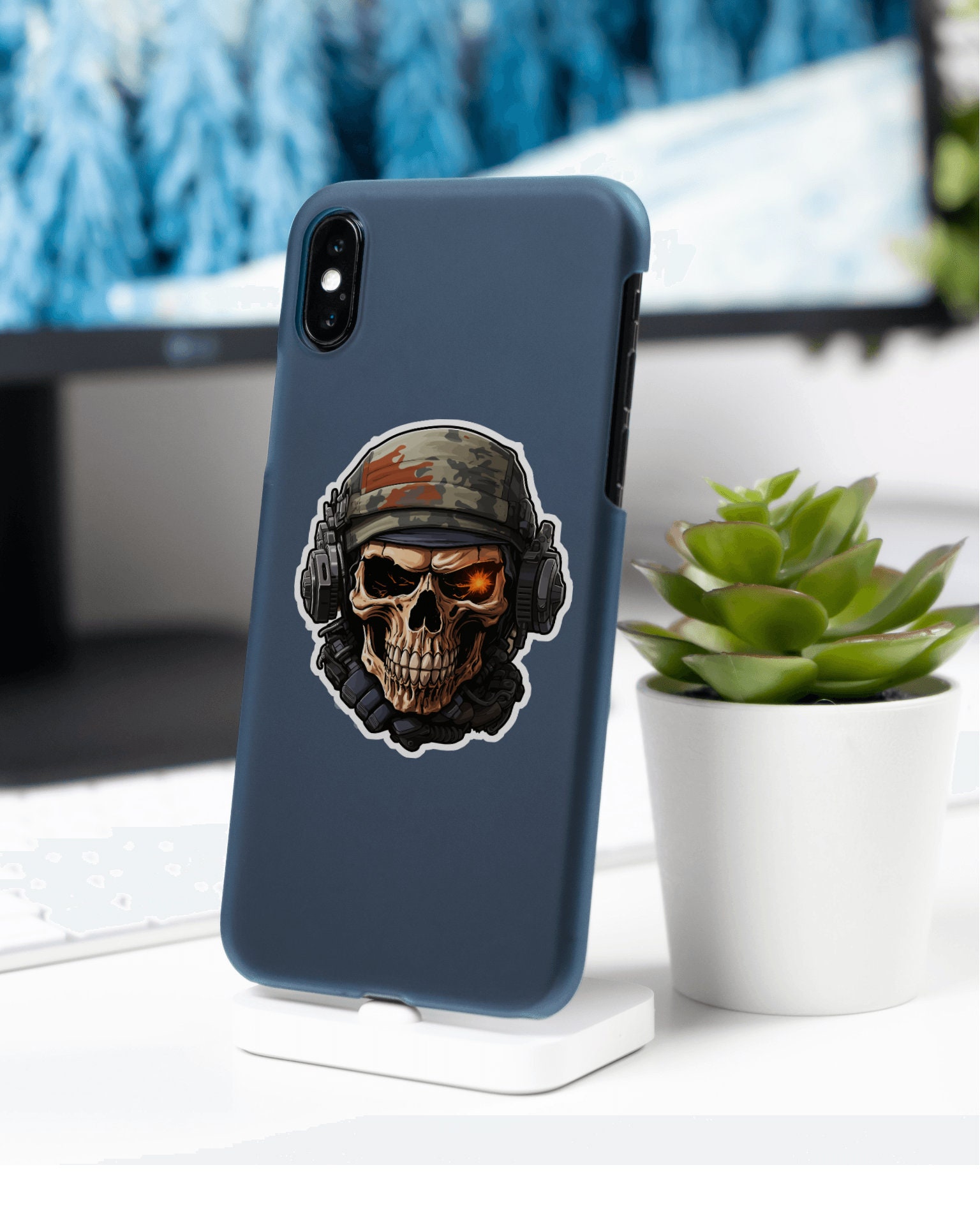 Special Forces Skull Sticker Tactical Vinyl Decal for Laptops, Water ...