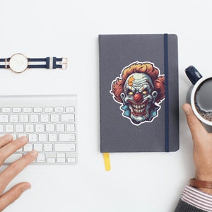 Sinister Demonic Clown Sticker - Creepy Halloween Decal - Ideal for ...