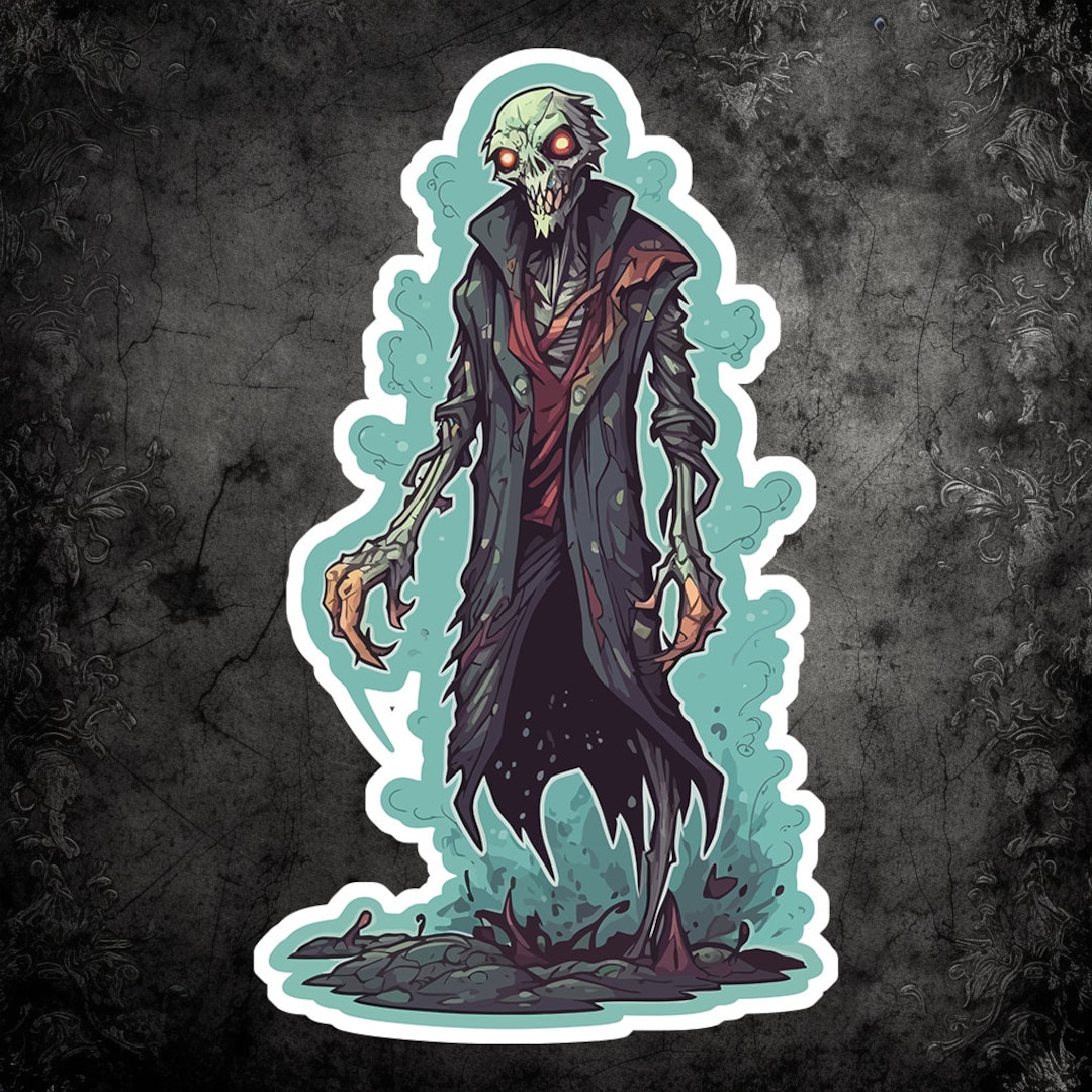 Terrifying Ghoul Sticker - Spine-chilling Spectre Decal - Etsy