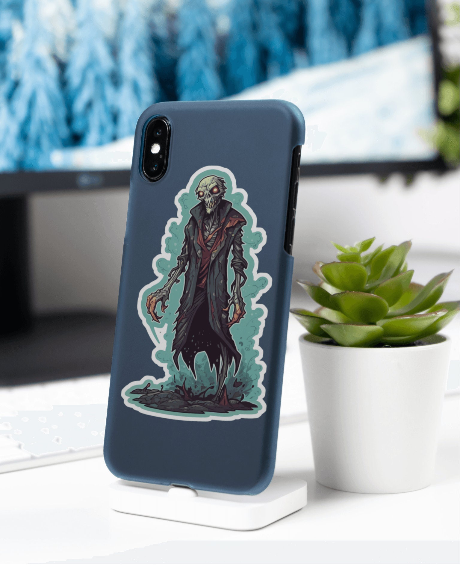 Terrifying Ghoul Sticker - Spine-chilling Spectre Decal - Etsy