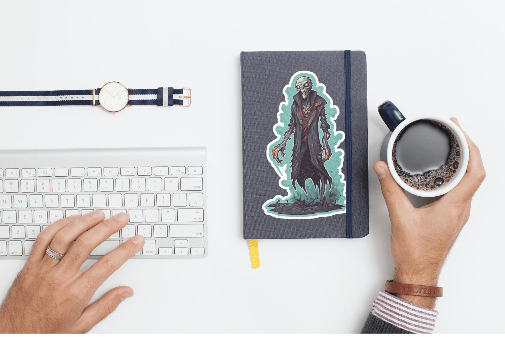 Terrifying Ghoul Sticker - Spine-chilling Spectre Decal - Etsy
