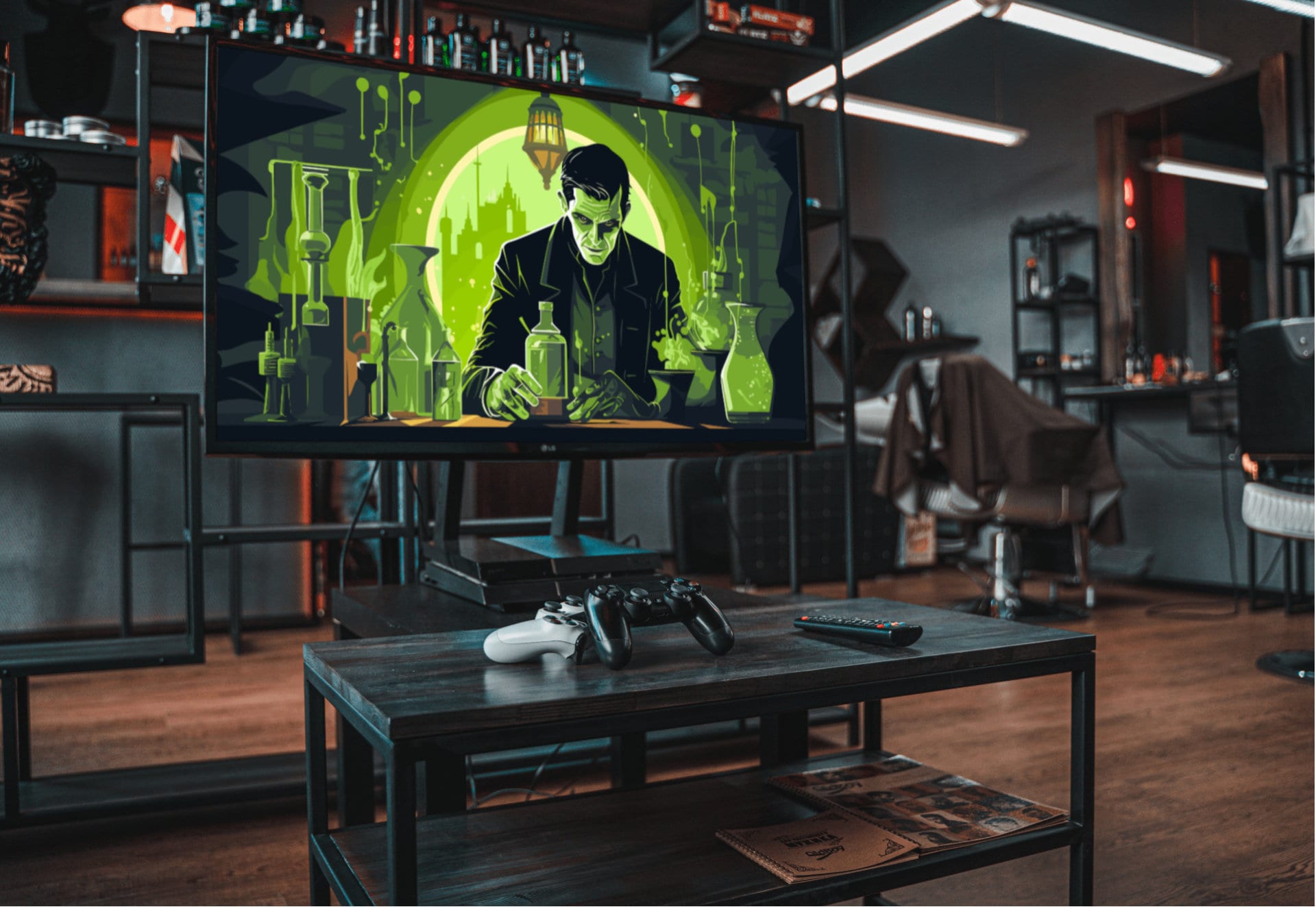 Halloween Laboratory: Dr. Frankenstein Desktop Wallpaper Experiment - Etsy