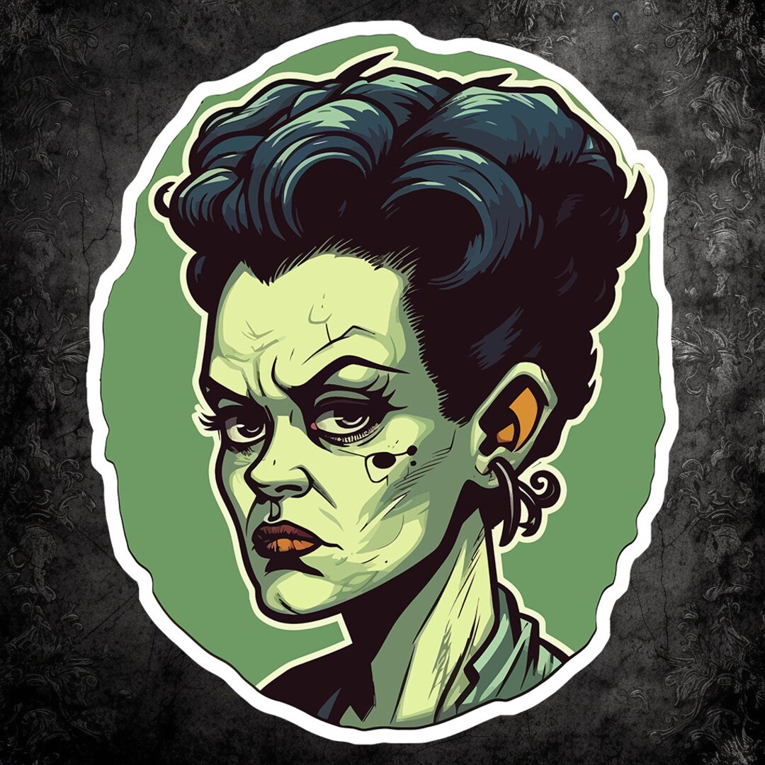 Bride of Frankenstein Sticker: Classic Horror Vinyl Decal - Etsy
