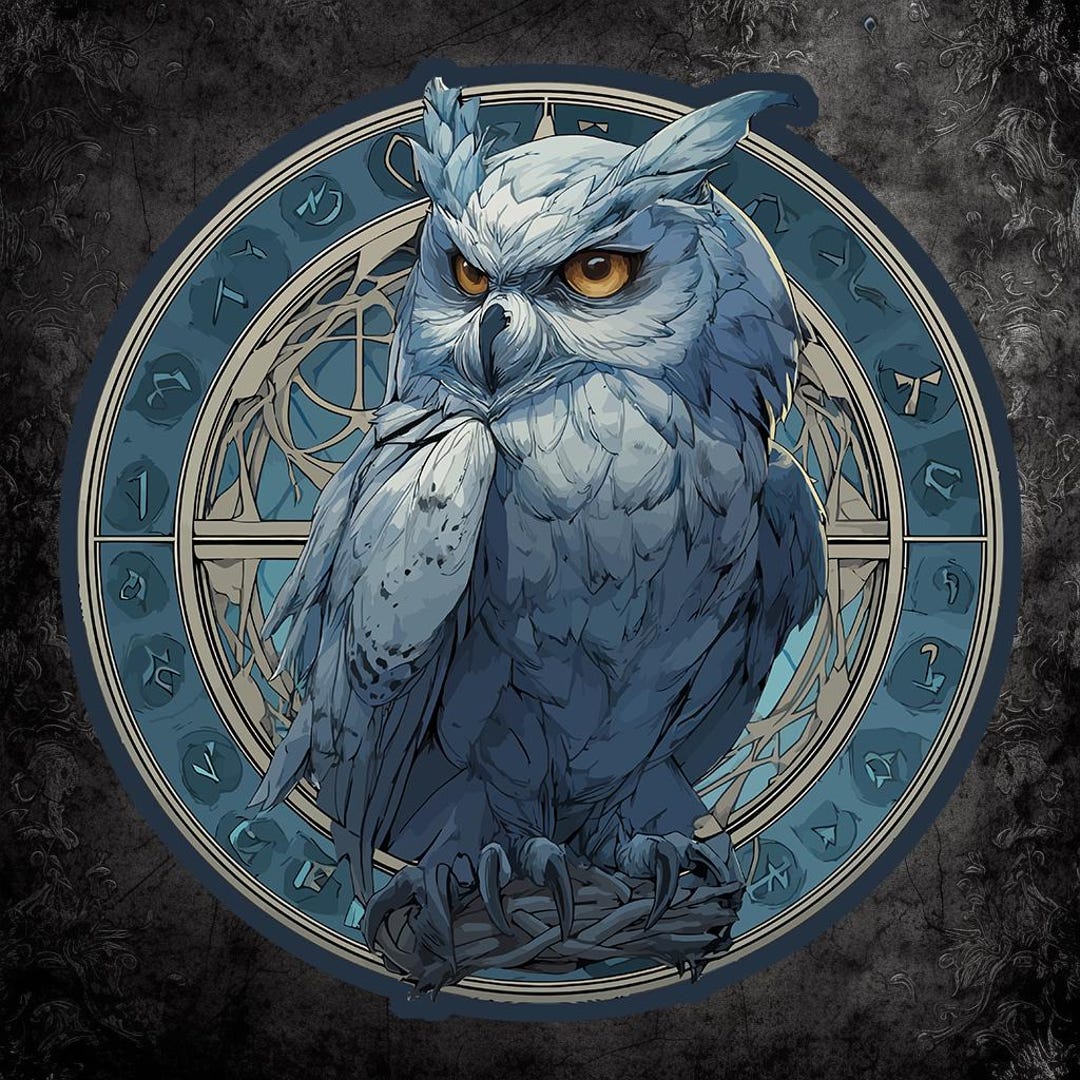 Owl Sigil Sticker: Witchcraft Rune and Magic Seal (vinyl Decal) - Etsy