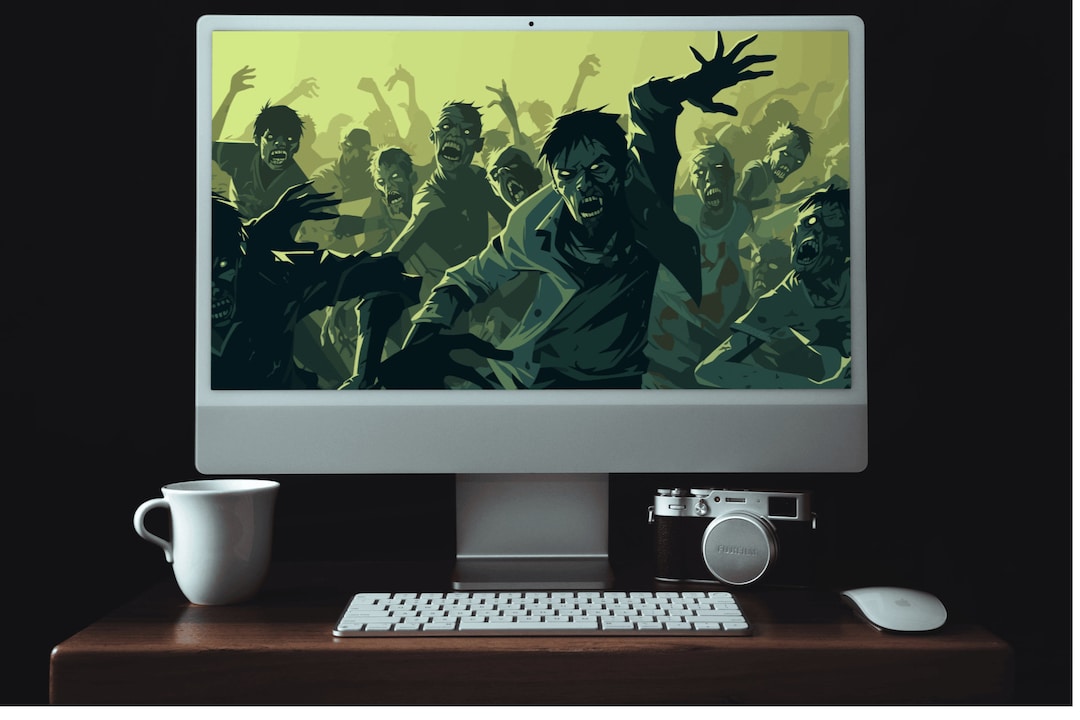 Zombie Fright Fest Desktop or TV Wallpaper - Etsy