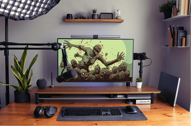 Halloween Zombie Swarm Desktop Wallpaper - Etsy