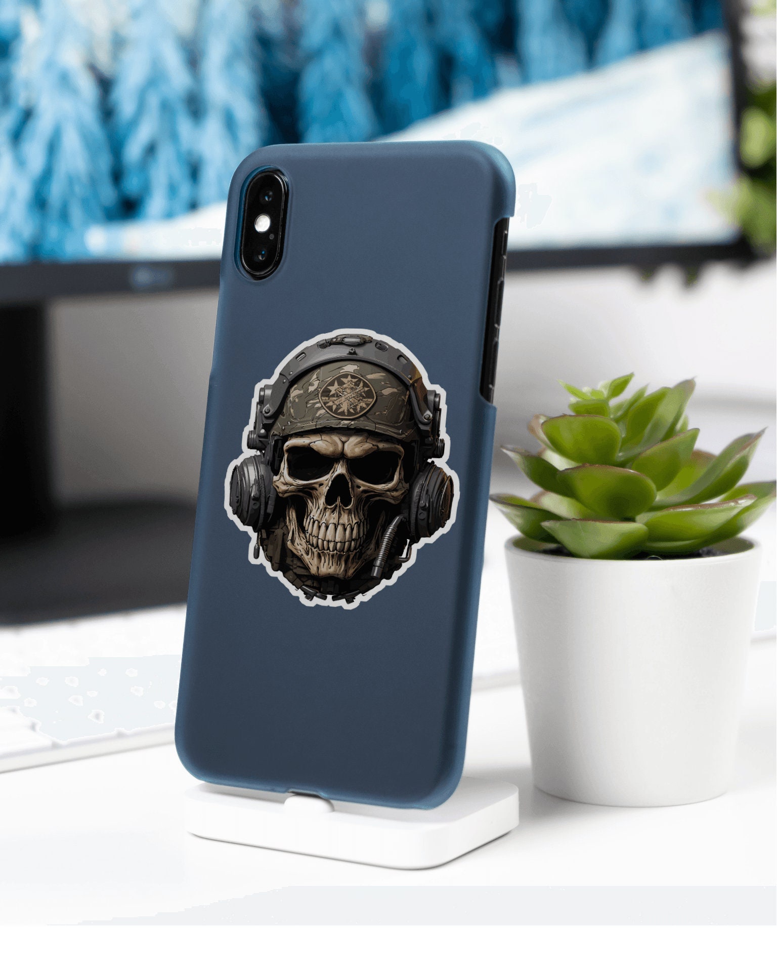 Special Forces Skull Sticker Military Garb Vinyl Decal for Laptops ...
