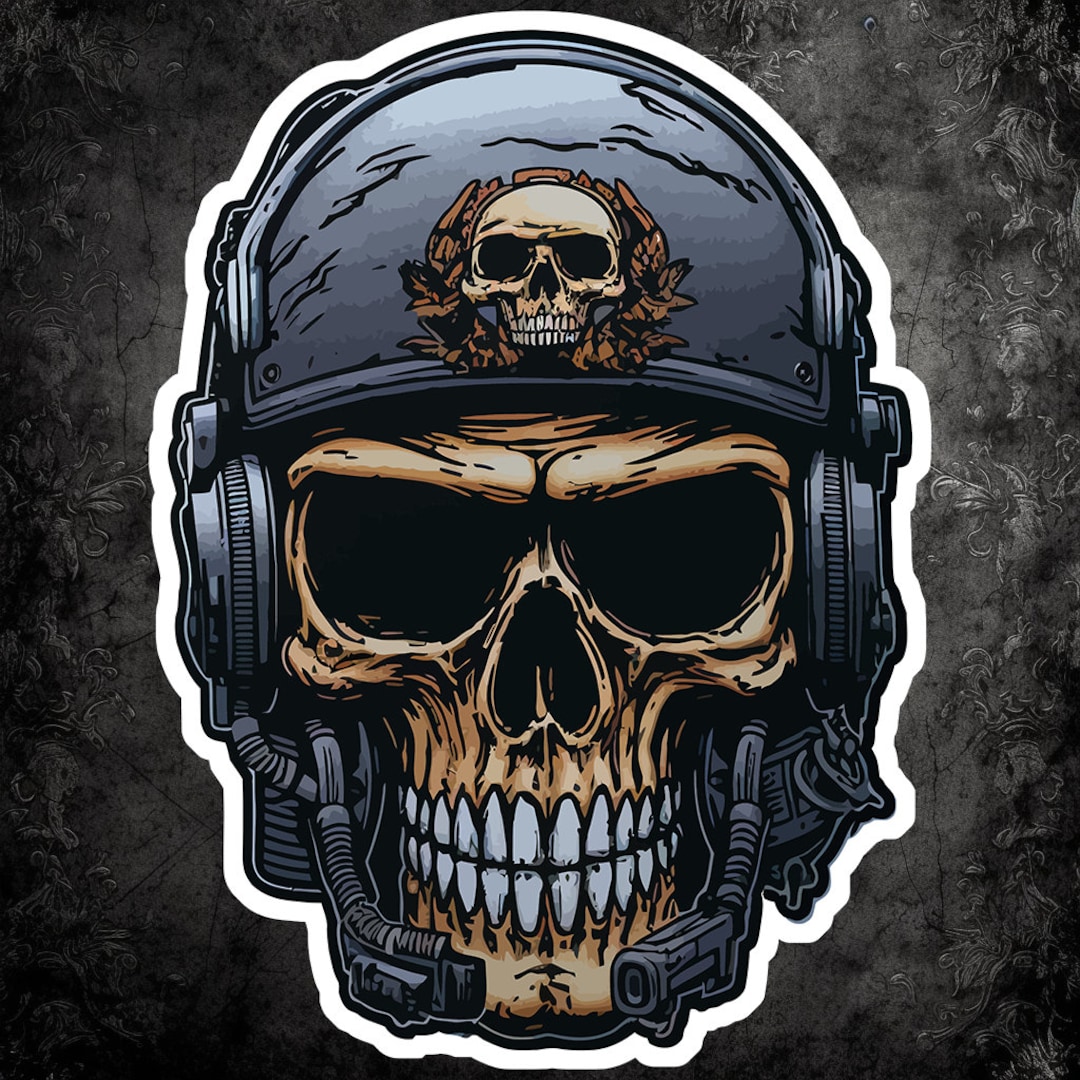 Halloween Special Forces Skull Sticker - Military Mayhem - Etsy
