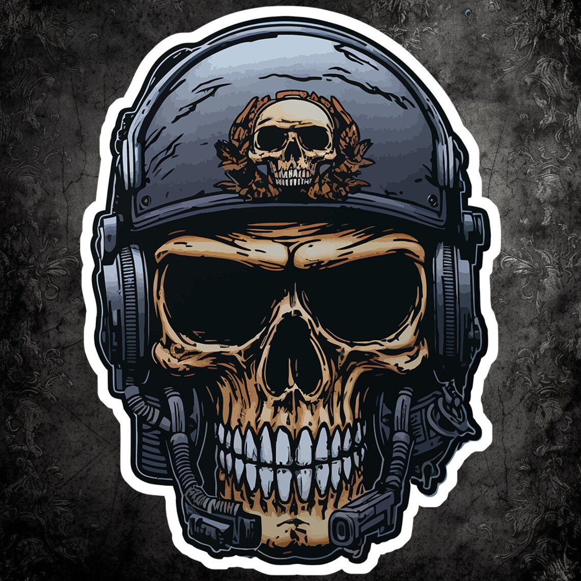 Halloween Special Forces Skull Sticker Military Mayhem - Etsy