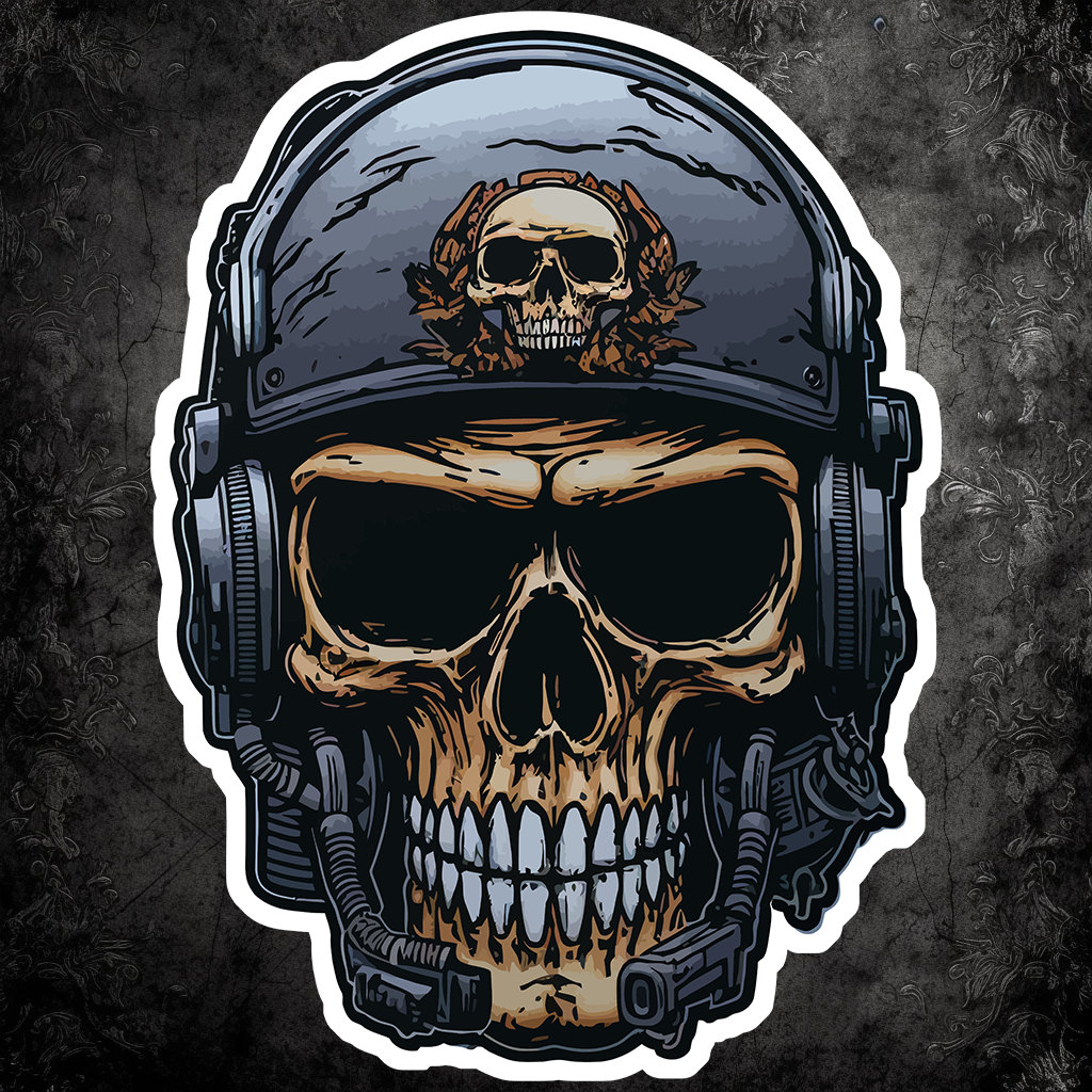 Halloween Special Forces Skull Sticker Military Mayhem - Etsy