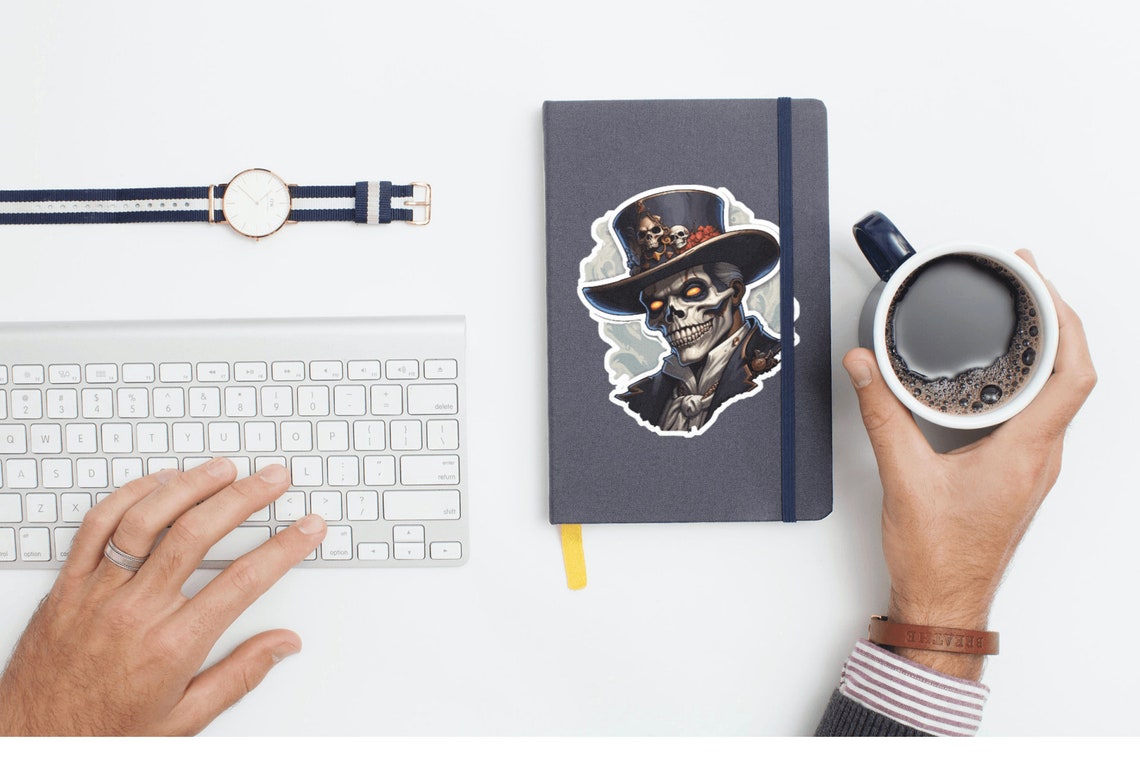 Halloween Baron Samedi Voodoo Sticker - Mystic Smite Decor - Etsy