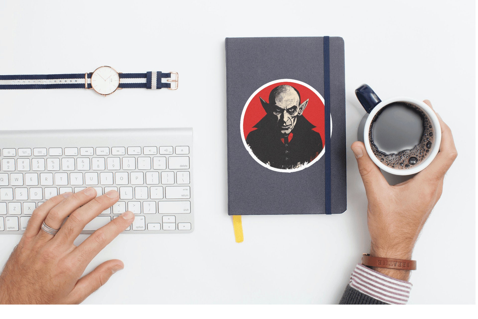 Silent Horror Icon - Nosferatu Count Orlok Sticker, Classic Vampire ...