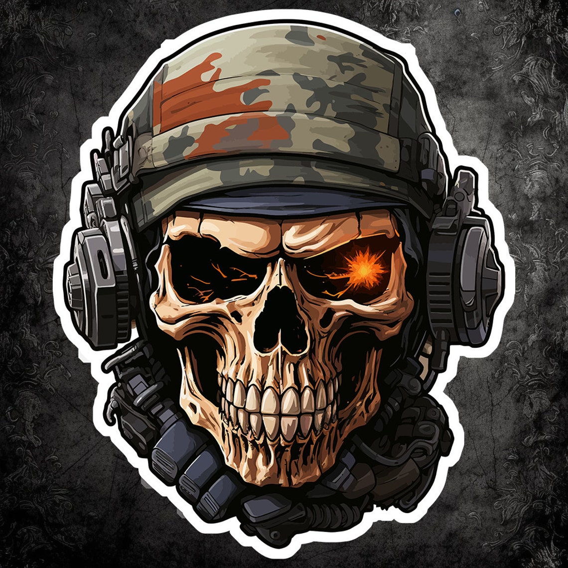 Special Forces Skull Sticker Tactical Vinyl Decal for Laptops, Water ...