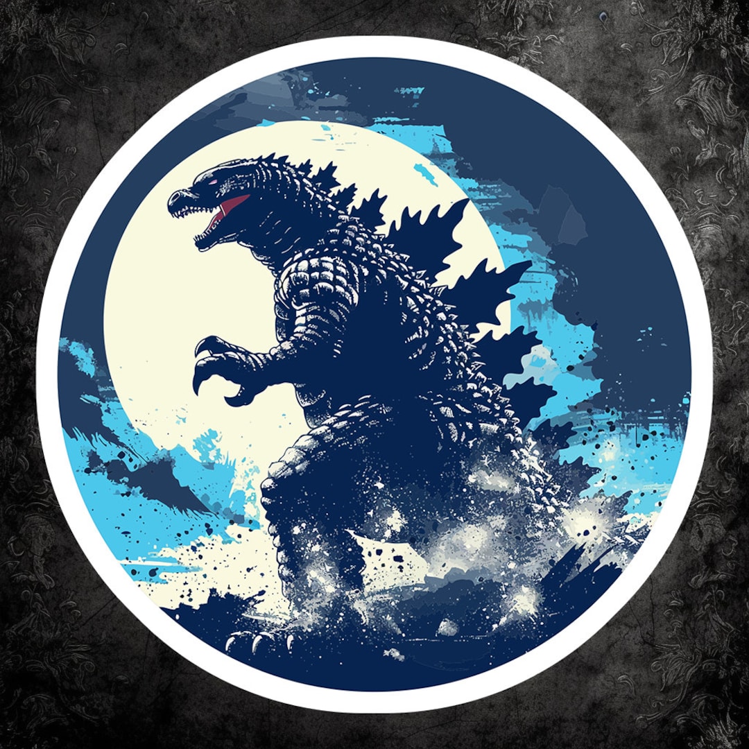 Godzilla Rampage - Iconic Monster Sticker, City Crusher Design - Etsy