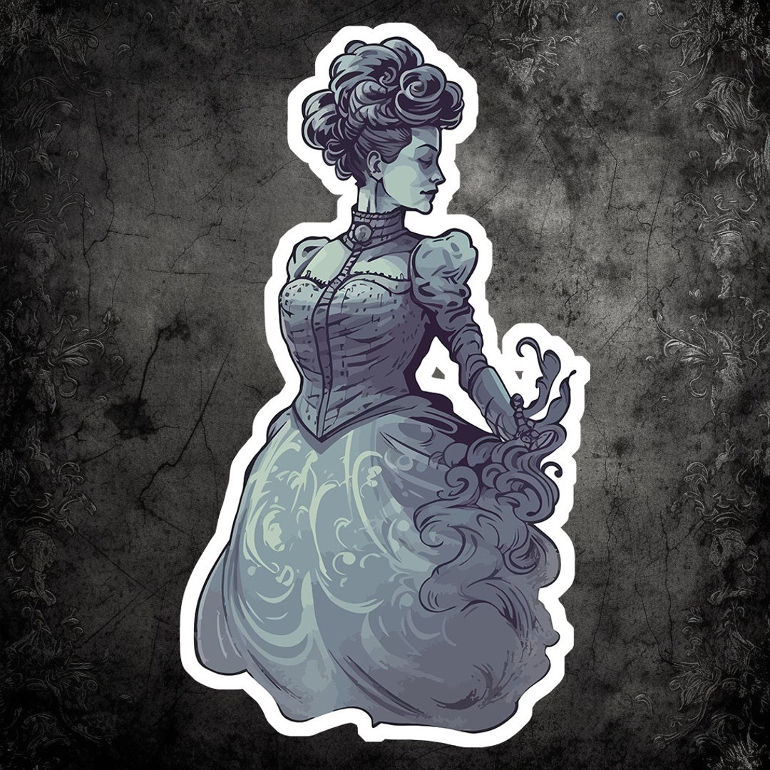 Victorian Specter Spectacle Sticker - Ghostly Victorian Era Decal ...