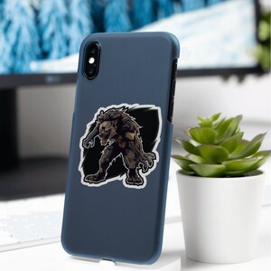 Moonlit Beast - Lycan Werewolf Sticker, Fierce Creature Design - Etsy