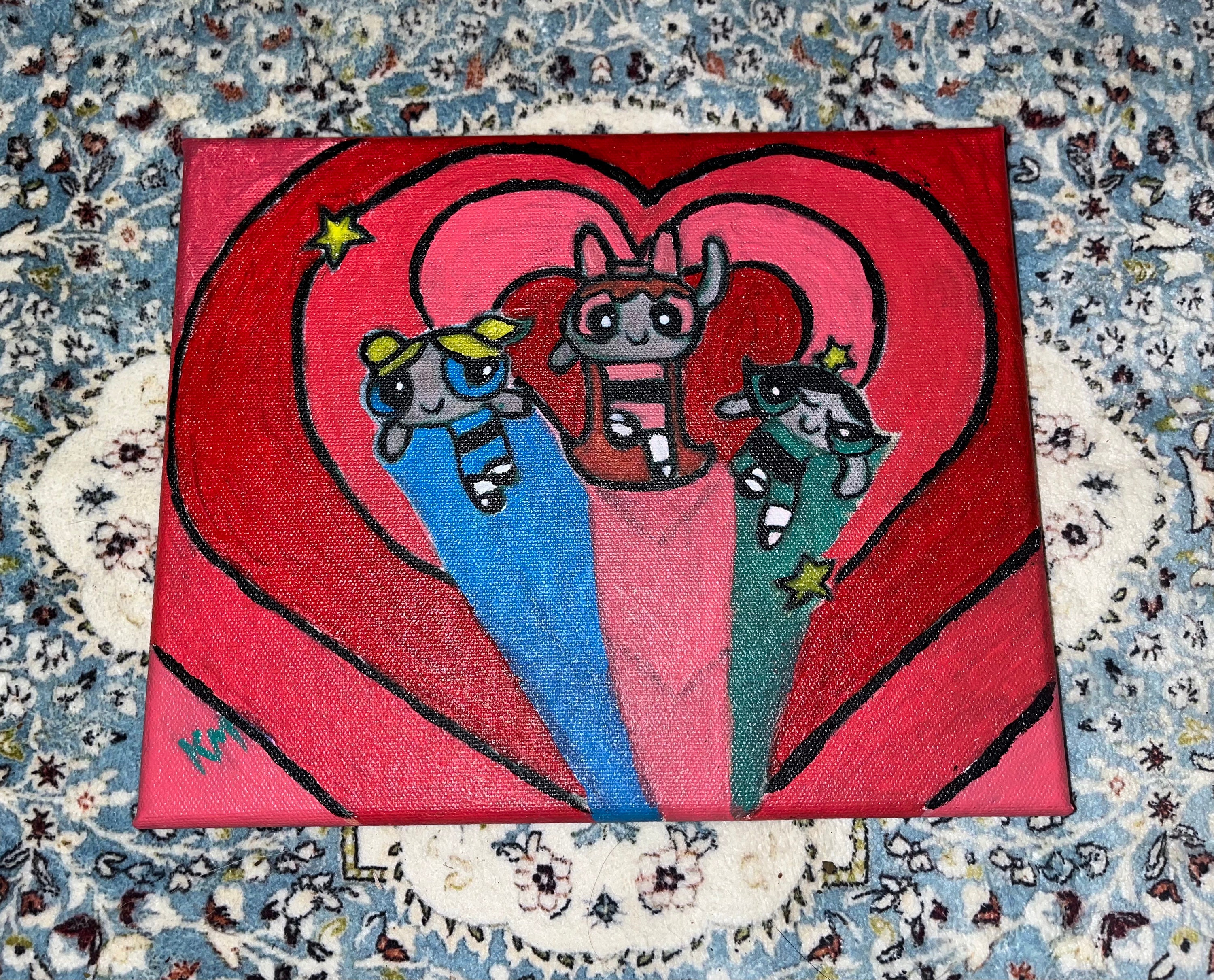 Hand Painted Powerpuff Girls Decor - Etsy