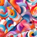 Rainbow Swirl Digital Paper Colorful 3D Background Happy Shapes Paper ...
