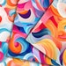 Rainbow Swirl Digital Paper Colorful 3D Background Happy Shapes Paper ...