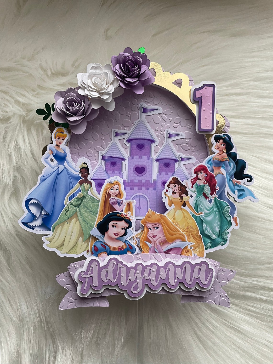 Princess Inspired Cake Topper / Princess Inspired Party - Etsy