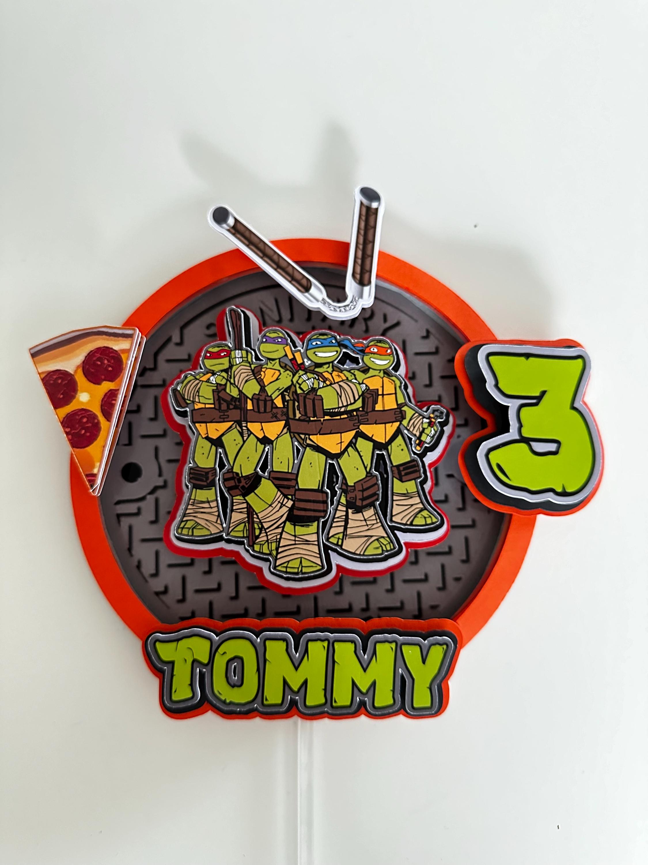 Custom Turtle Cake Topper/ Inspired Turtle Cake Topper/ Turtle Custom ...