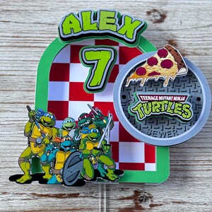 Custom Turtle Cake Topper/ Inspired Turtle Cake Topper/ Turtle Custom ...