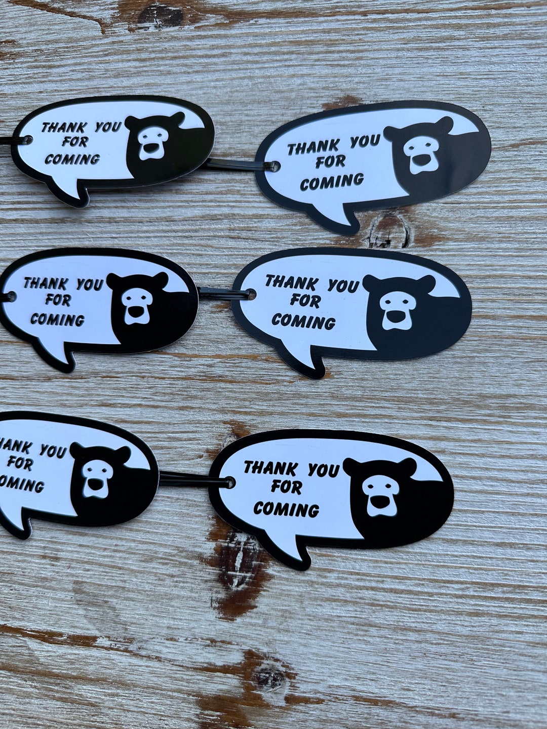 Hey Bear Sensory Hank You for Coming/ Thank You for Coming Custom Tags ...