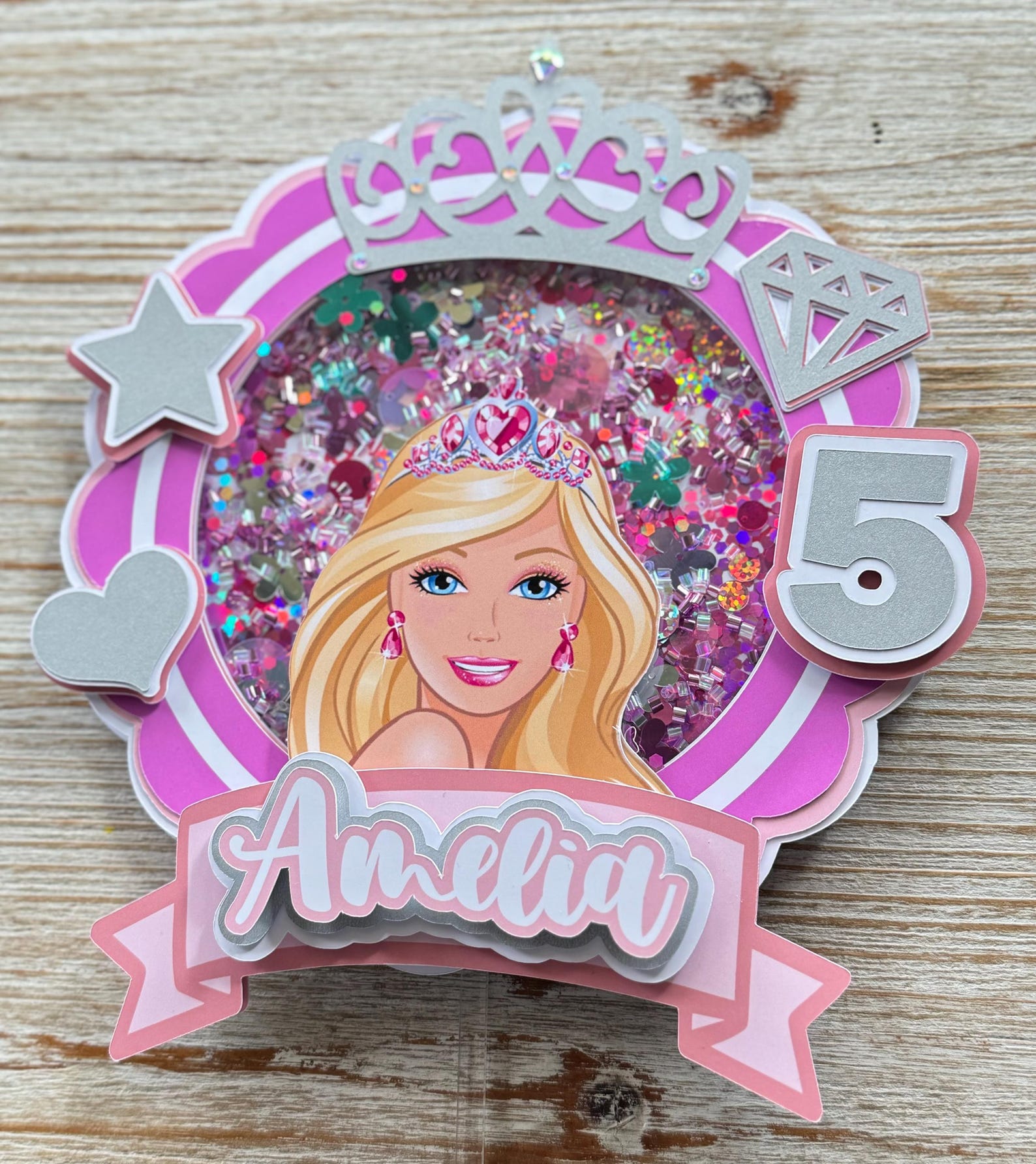 Fashion Doll Cake Topper, Shaker Cake Topper , Custom Doll Cake Topper ...