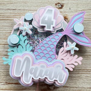 Mermaid Cake Topper/ Mermaid Party Decor /mermaid Theme Cake Topper - Etsy