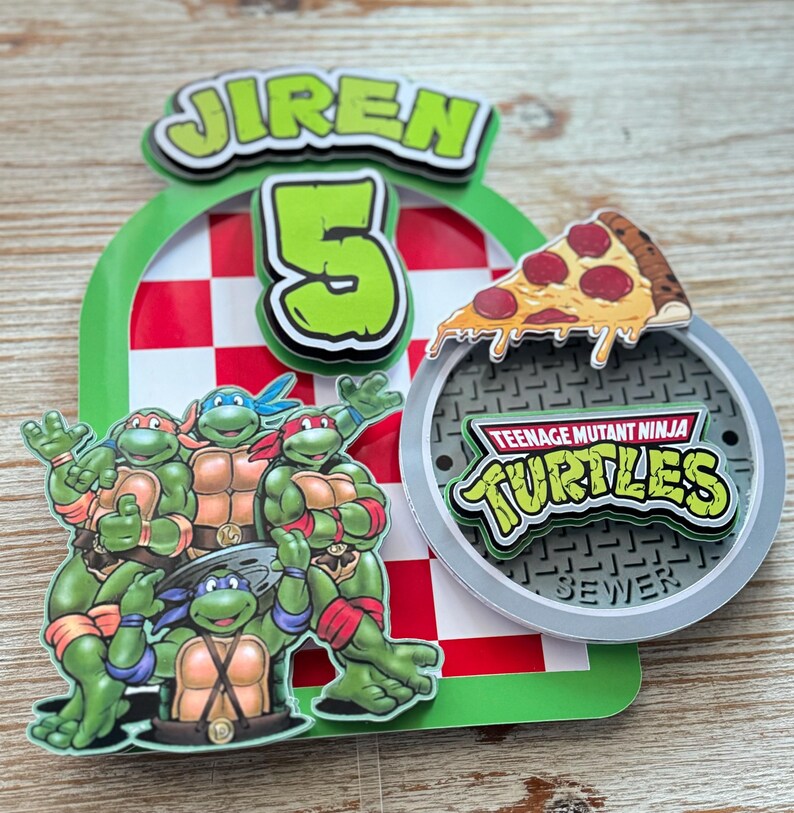 Custom Turtle Cake Topper/ Inspired Turtle Cake Topper/ Turtle Custom ...