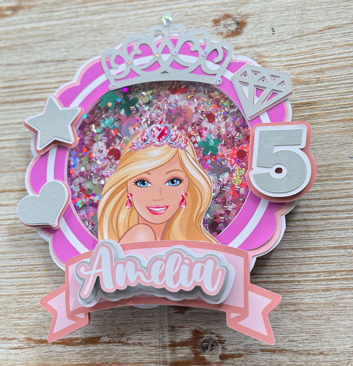 Fashion Doll Cake Topper, Shaker Cake Topper , Custom Doll Cake Topper ...