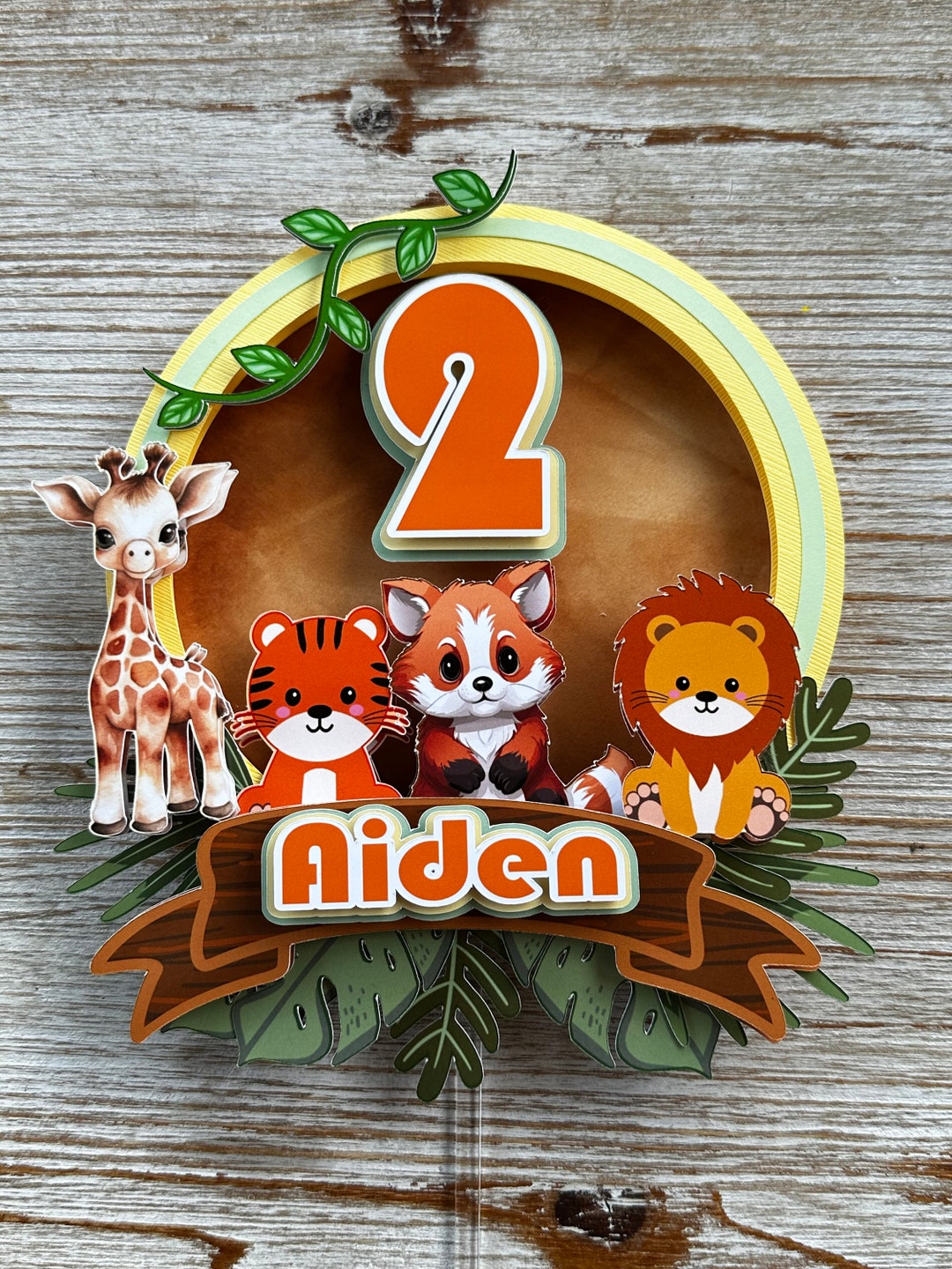 Safari Cake Topper / Wild Jungle Animal Topper - Etsy