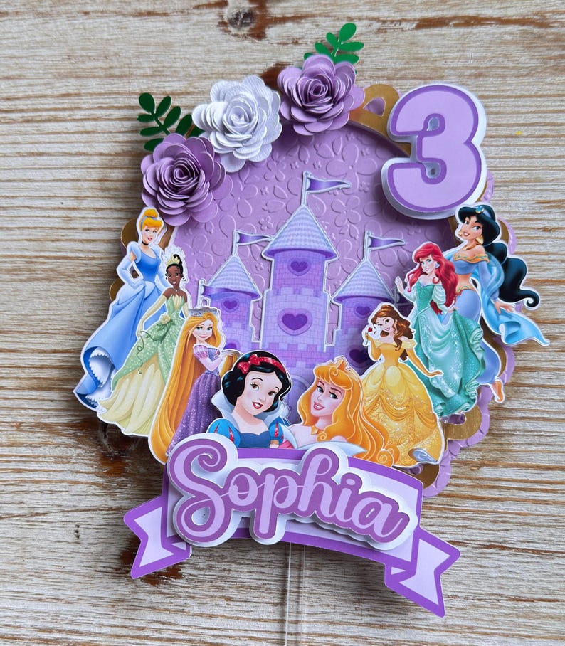 Princess Inspired Cake Topper / Princess Inspired Party Decorations ...