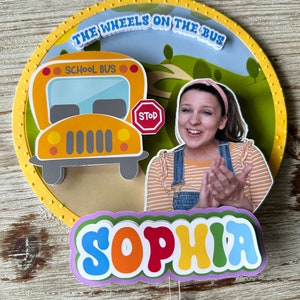 Ms Rachel Custom the Wheels on the Bus Caketopper/ Custom Cake Topper ...