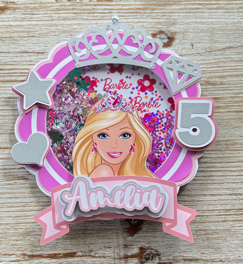 Fashion Doll Cake Topper, Shaker Cake Topper , Custom Doll Cake Topper ...