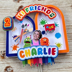 Ms Rachel Colorful Inspired Cake Topper/ms Rachel Paint Me Cake Topper ...