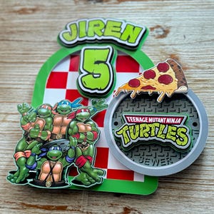 Custom Turtle Cake Topper/ Inspired Turtle Cake Topper/ Turtle Custom ...