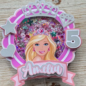 Fashion Doll Cake Topper, Shaker Cake Topper , Custom Doll Cake Topper ...