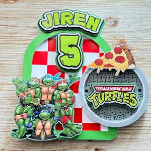 Custom Turtle Cake Topper/ Inspired Turtle Cake Topper/ Turtle Custom ...