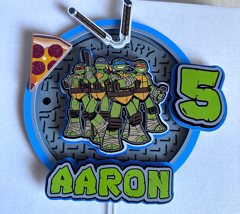 Custom Turtle Cake Topper/ Inspired Turtle Cake Topper/ Turtle Custom ...