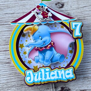 Dumbocustom Caketopper/custom Cake Topper/ Cake Topper/ Dumbo Theme ...